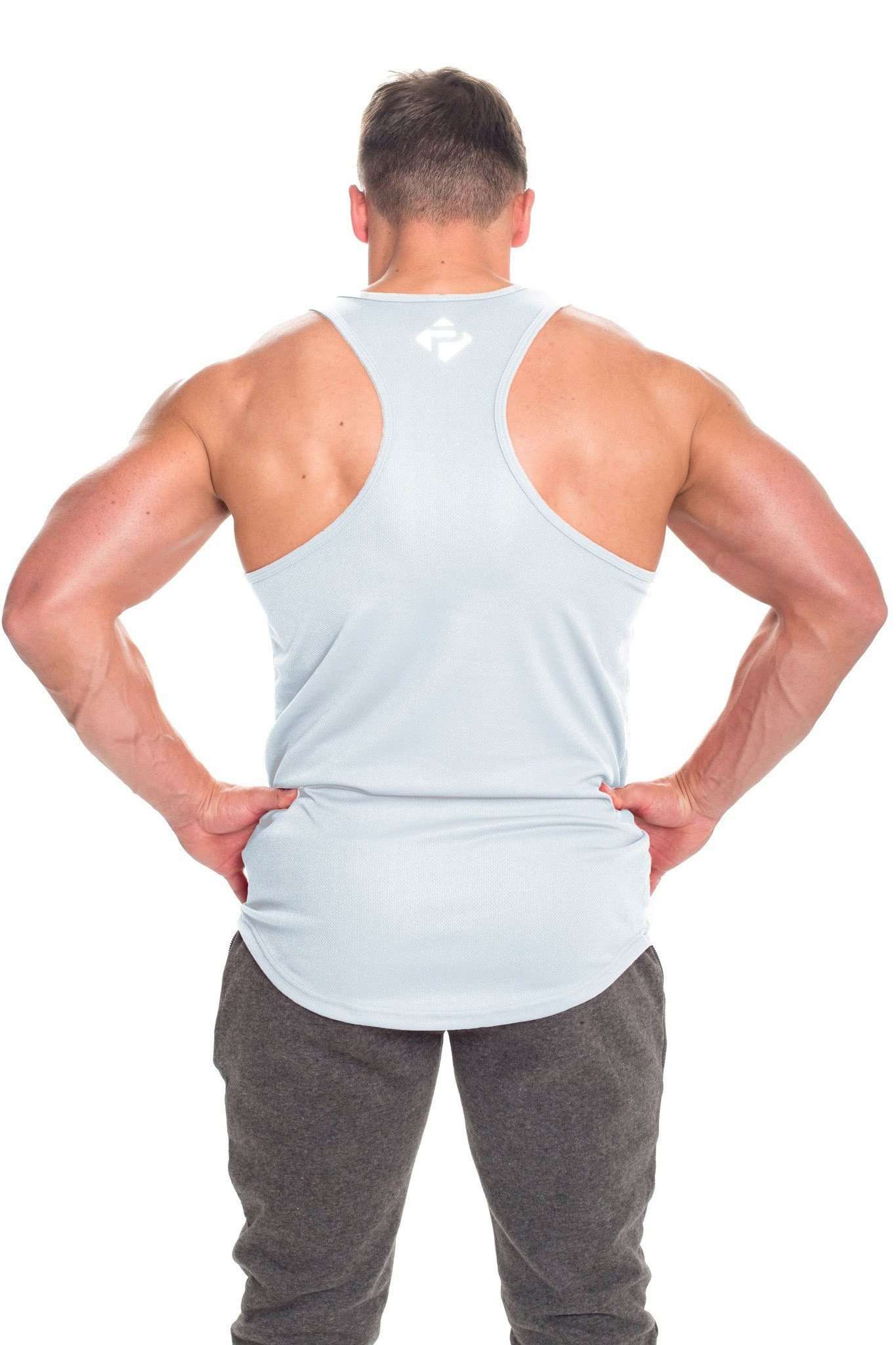 Performance Stringer - Large Logo (Cool Grey) – Progressed Clothing Ltd